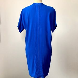 Vince | Dresses | Vince Royal Blue New Split Neck Shift Tunic Dress ...